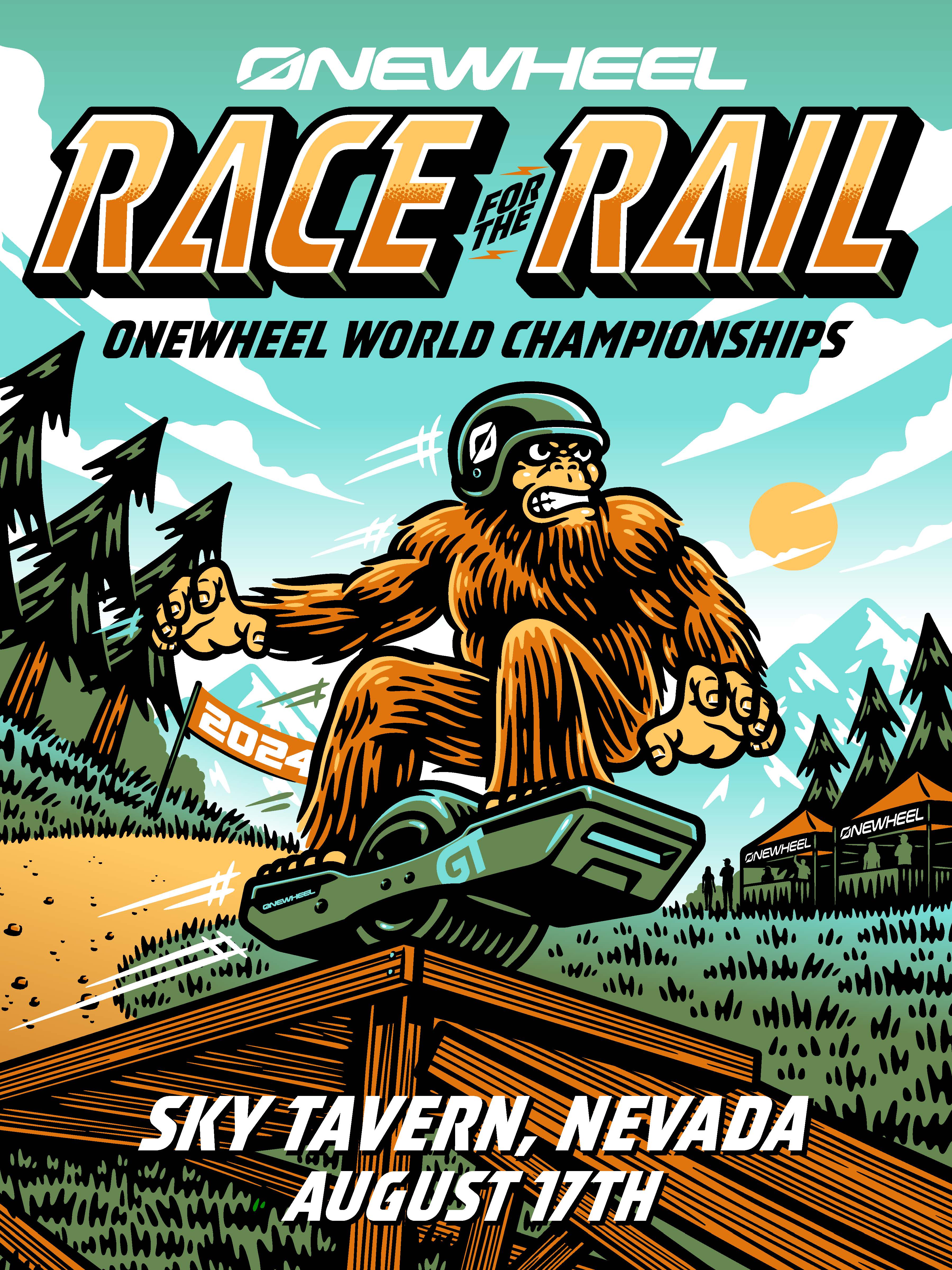 Race for the Rail 2024 Poster - Onewheel // Future Motion